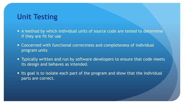 Unit Testing And Tdd Concepts With Best Practice Guidelines Ppt