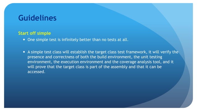 Unit Testing And Tdd Concepts With Best Practice Guidelines Ppt