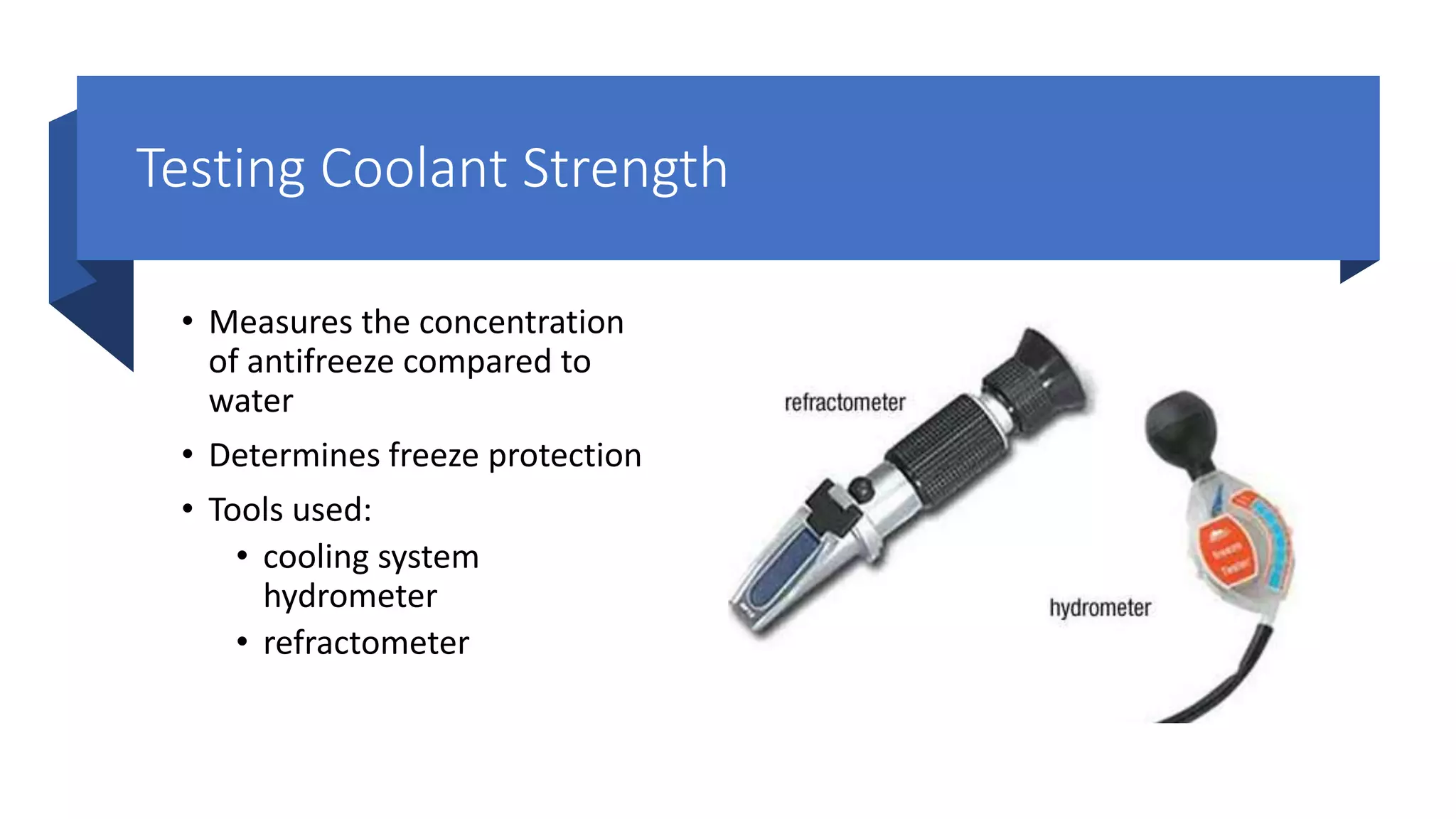Testing coolant strength | PPT
