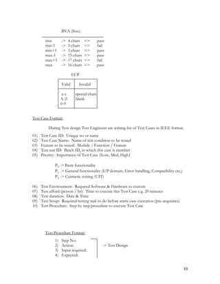 Testing documents | PDF