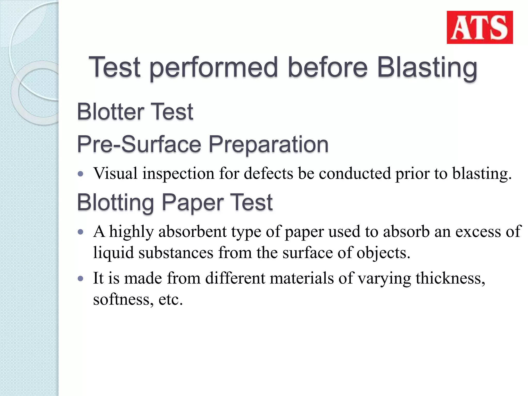 Testing equipments used in thermal spraying aluminium coating | PPTX