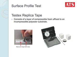 Testing equipments used in thermal spraying aluminium coating | PPTX