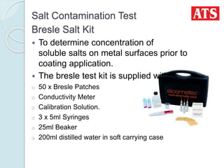 Testing equipments used in thermal spraying aluminium coating | PPTX