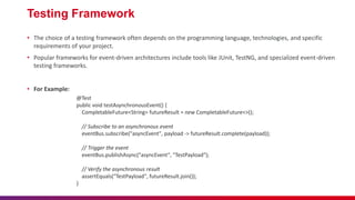 Testing Event Driven Architecture Presentation | PPT
