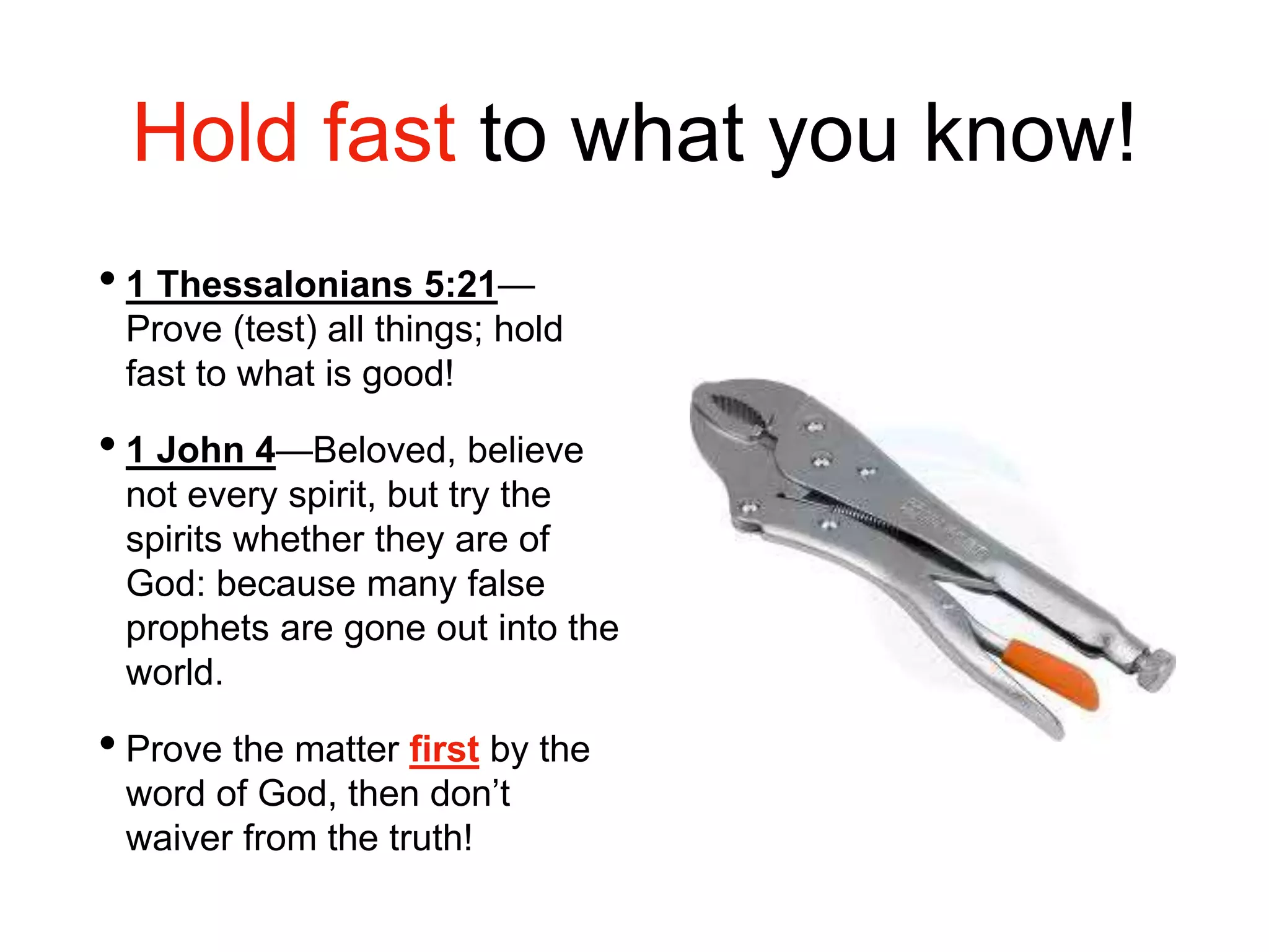 Testing Every Spirit (1 John 4:1) | PPT