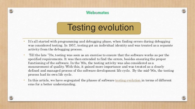 Testing evolution | PPT