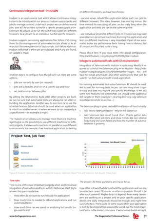 Continuous Integration testing based on Selenium and Hudson | PDF
