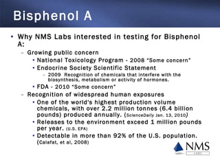 Testing for BPA and other EDCs | PPT