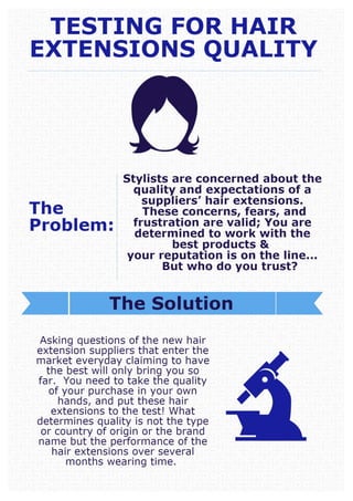 Testing for hair extension quality | PDF