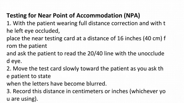 Testing for npa | PPTX | Medical Tests | Medical Health