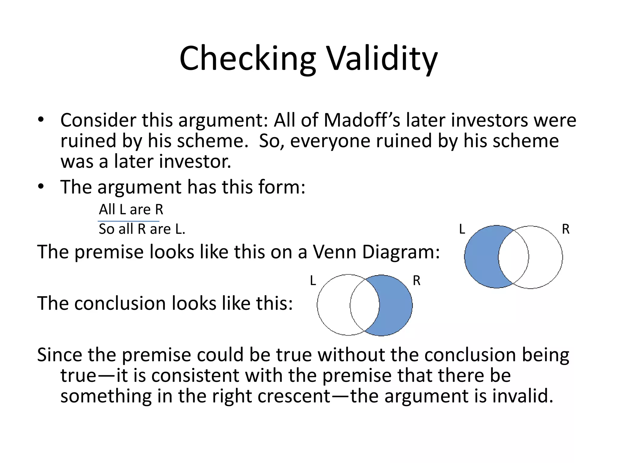 Testing for Validity with Venn Diagrams | PPTX