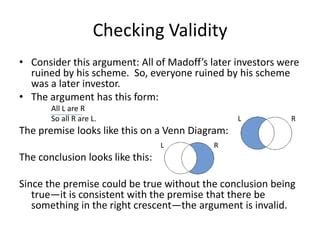 Testing for Validity with Venn Diagrams | PPTX