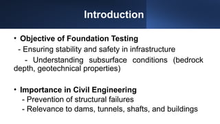 Geophysical Methods for foundations - Case studie | PPTX