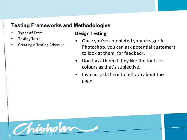 Testing Frameworks And Methodologies | PPTX