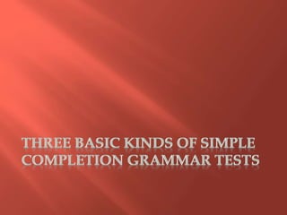 Testing grammar | PPTX