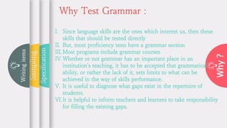 Testing grammar | PPTX
