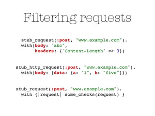 Testing http calls with Webmock and VCR | PDF