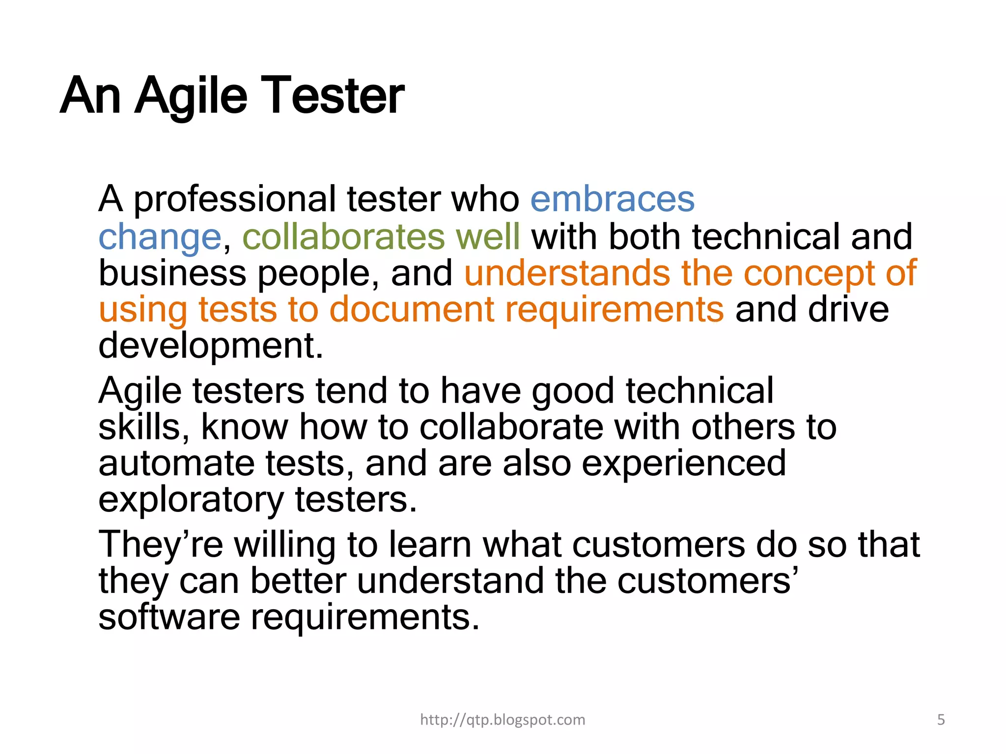 Testing in agile | PPT