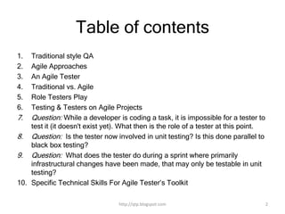 Testing in agile | PPT