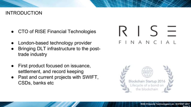 EXTENT-2017: Testing in Distributed Ledger Systems | PPTX