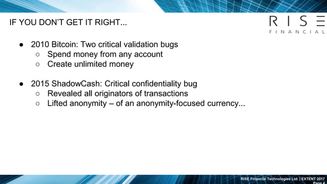 EXTENT-2017: Testing in Distributed Ledger Systems | PPTX