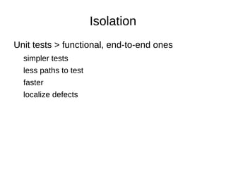 Testing in isolation | ODP
