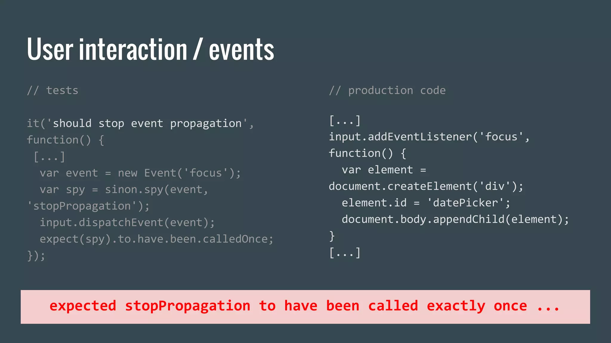 Testing Javascript In The Frontend Ppt