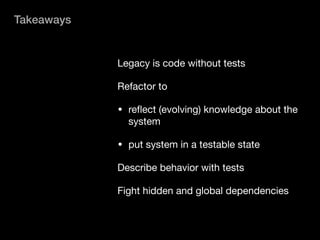 Testing legacy code | PDF