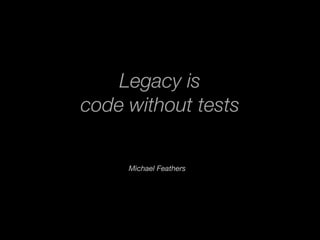Testing legacy code | PDF