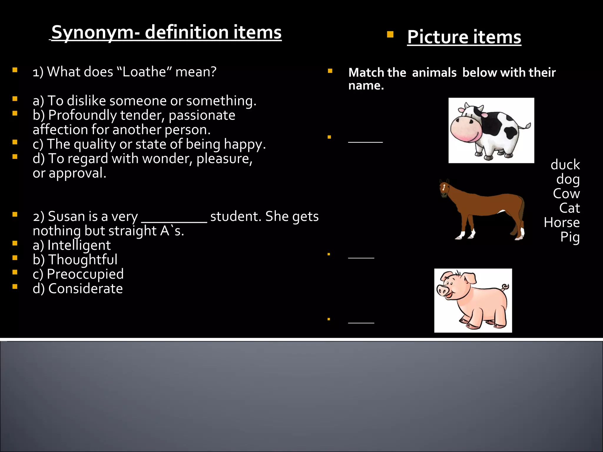 Testing listening vocabulary | PPT