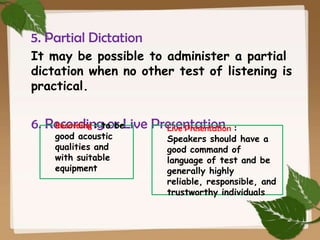 Testing listening slide | PPTX