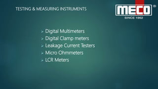 TESTING & MEASURING INSTRUMENTS by Meco | PPTX