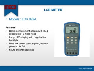 Testing & measuring instruments and environmental testing instruments | PPT