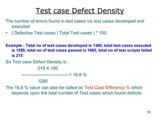 Testing Metrics | PPT
