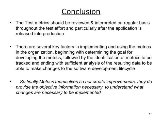 Testing Metrics | PPT