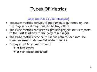 Testing Metrics | PPT