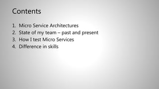 (Exploratory) Testing Micro Services | PPTX