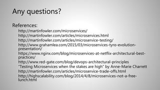 (Exploratory) Testing Micro Services | PPT