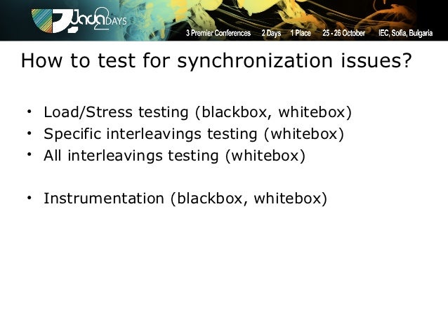 Testing Multithreaded Java Applications For Synchronization Problems
