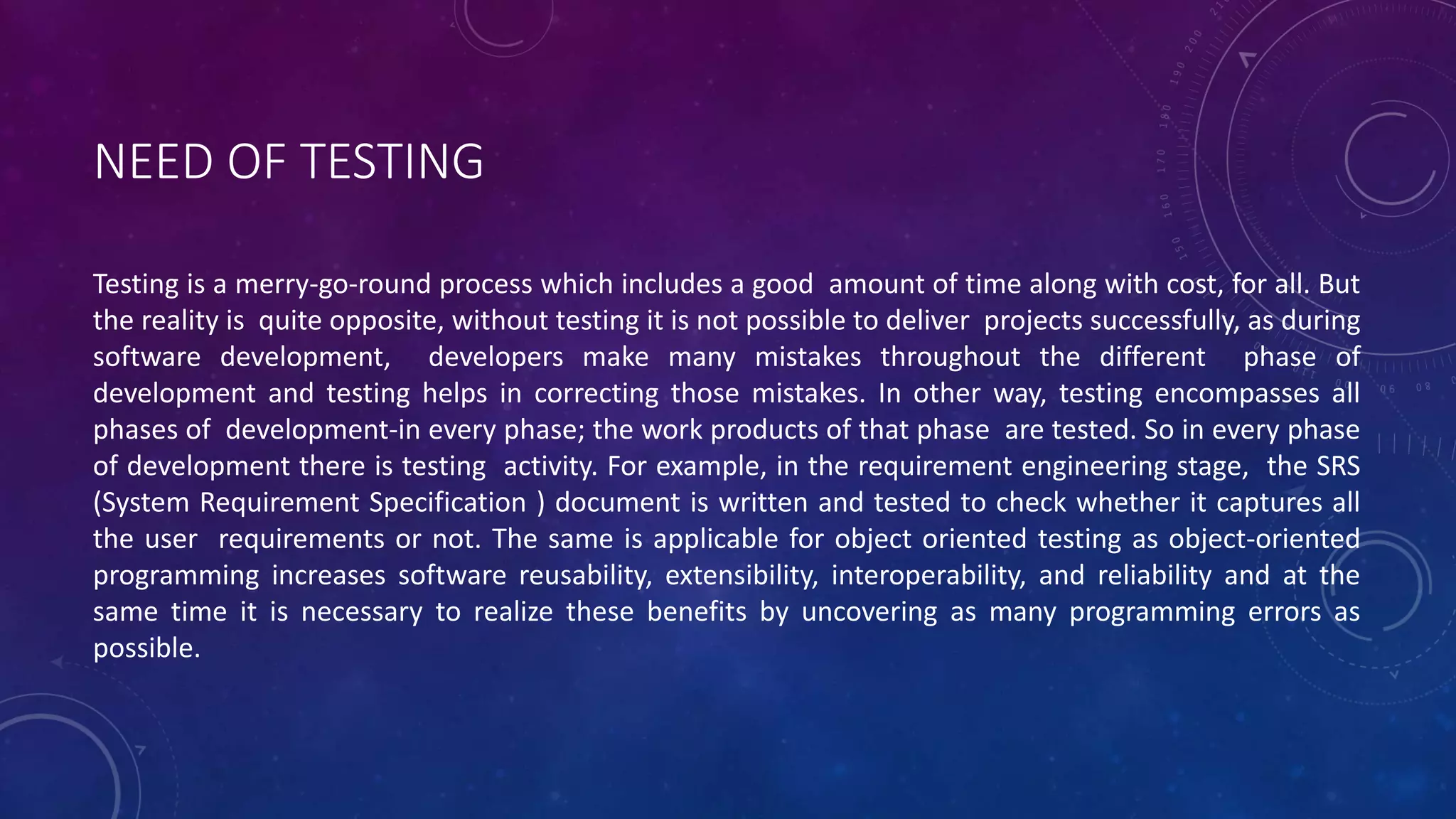 Testing Object Oriented Software Pptx