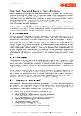 Testing of artificial intelligence; AI quality engineering skils - an ...