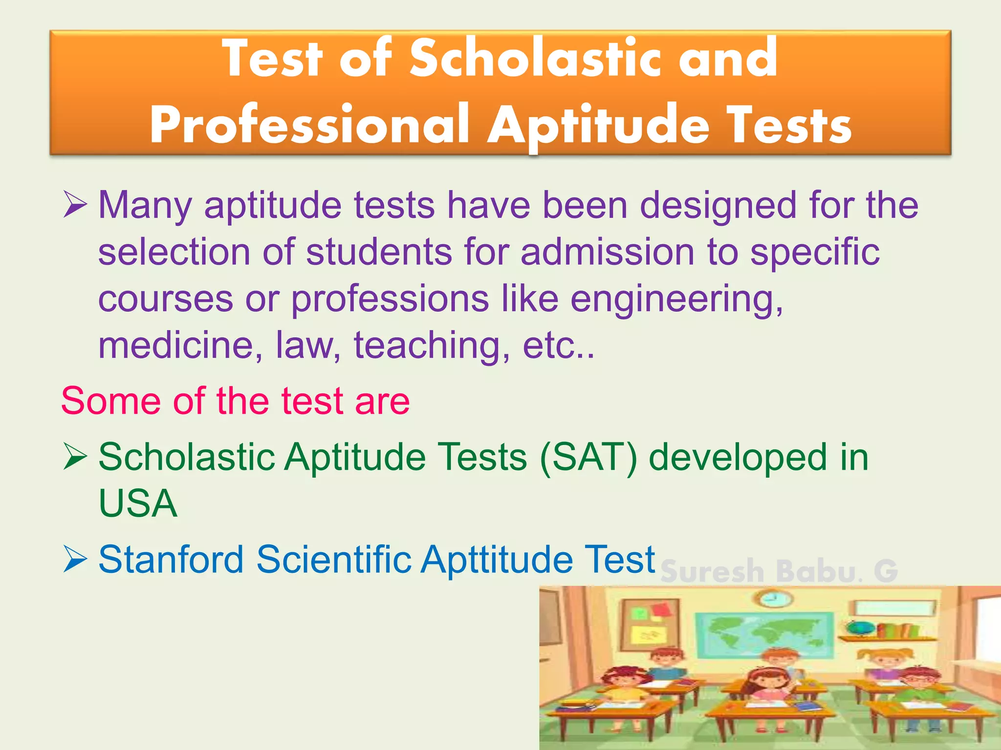 Testing of Attitude, Aptitude and Interest | PPTX