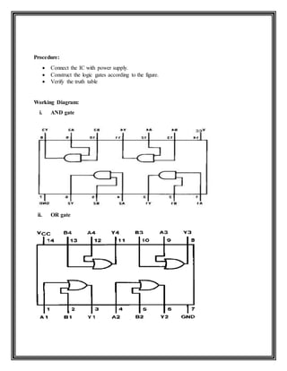 Basic logic gates Testing | PDF