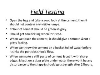 Testing of cement | PPT
