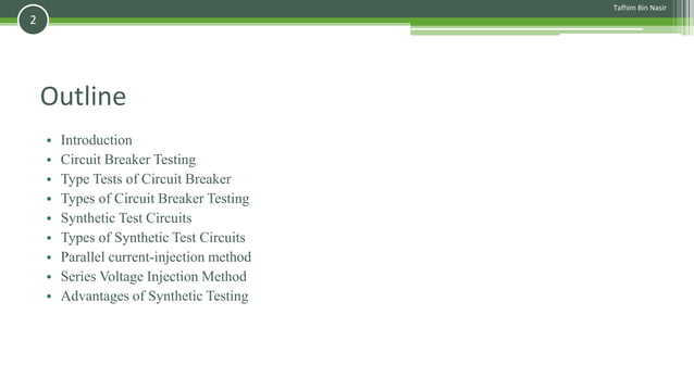 Testing of Circuit Breakers.pptx | Technology & Computing