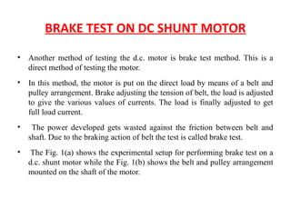 Testing of dc motor | PPT