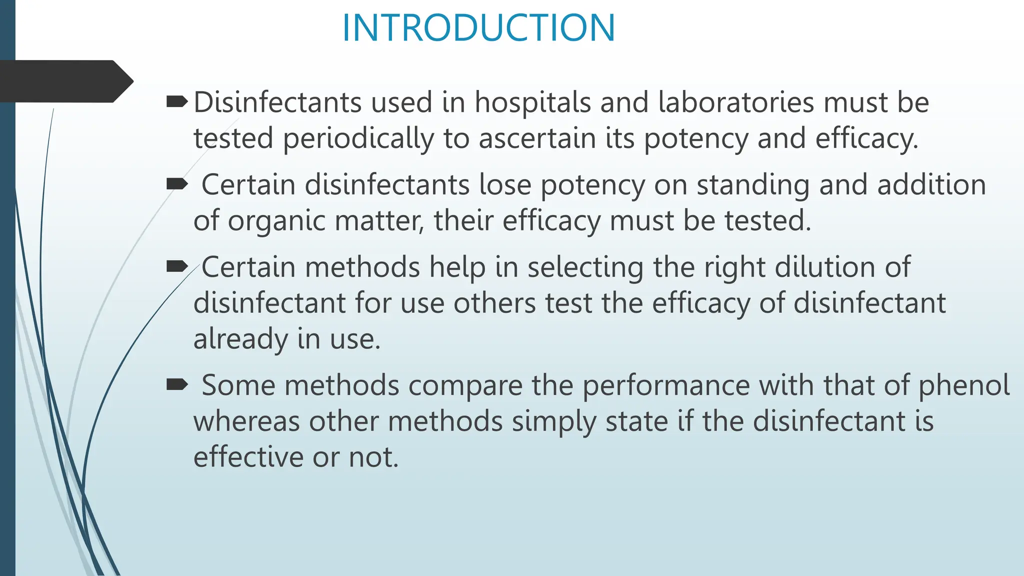 Testing Of Disinfectant Classes Of Disinfectants Method For Testing Disinfectants Carrier Test