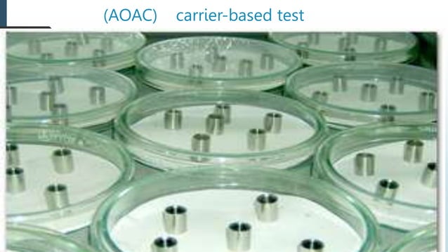 TESTING OF DISINFECTANT CLASSES OF DISINFECTANTS METHOD FOR TESTING ...