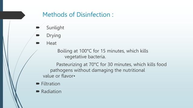 TESTING OF DISINFECTANT CLASSES OF DISINFECTANTS METHOD FOR TESTING ...