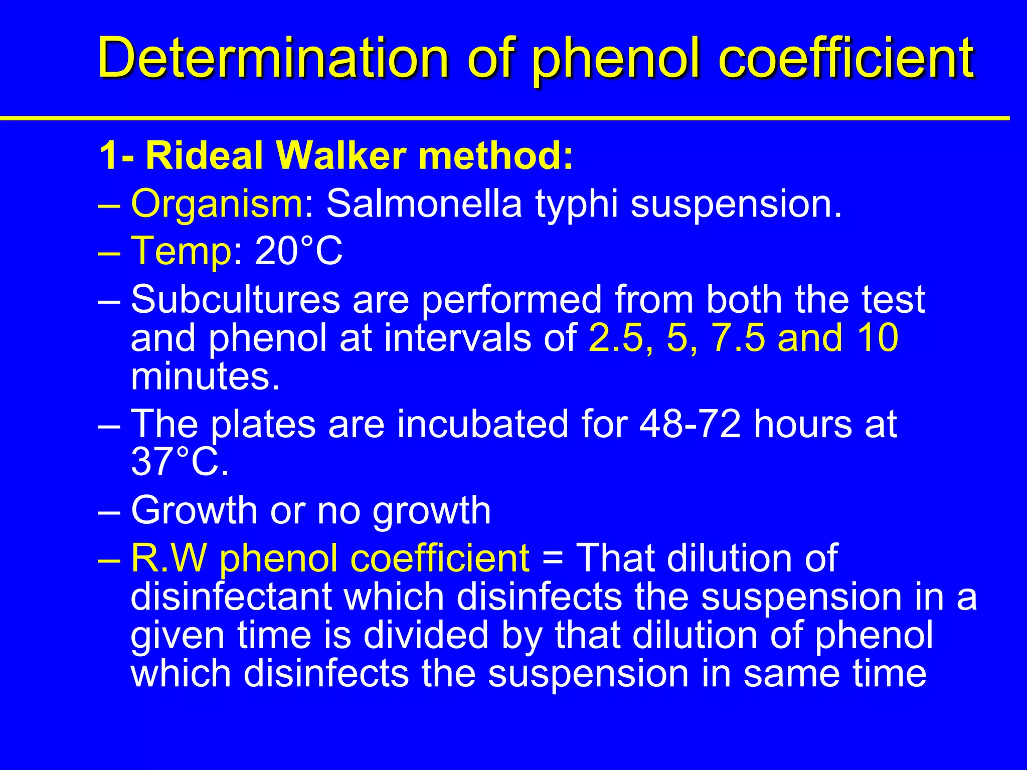 Testing of disinfectants | PDF